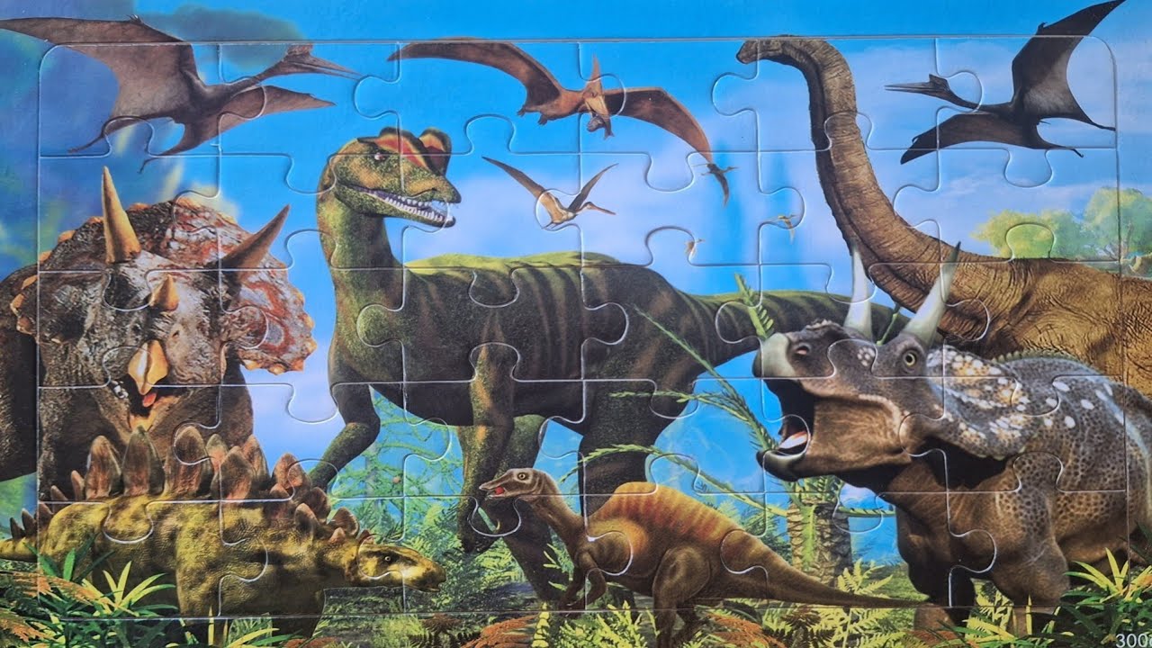 giant dinosaur | learn and play giant dinosaur puzzle | put together a ...