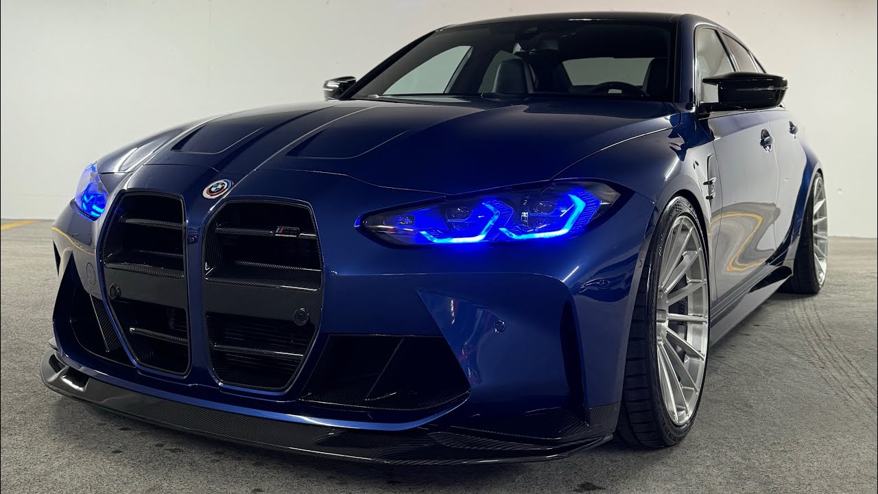 BMW M3 G80 Competition in Portimao Blue w/ Grail Exhaust - Start Up ...