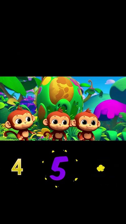 10 little monkeys 3D animations #TenLittleMonkeys #CountingSong # ...