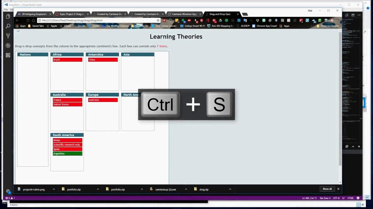 Drag-and-Drop Quiz CSS HTML Project 2017 - YouTube