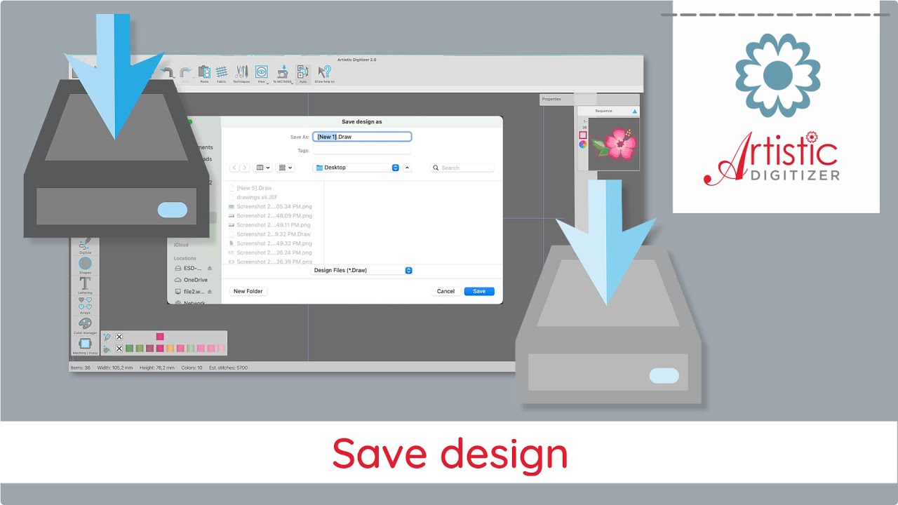 Save designs - YouTube