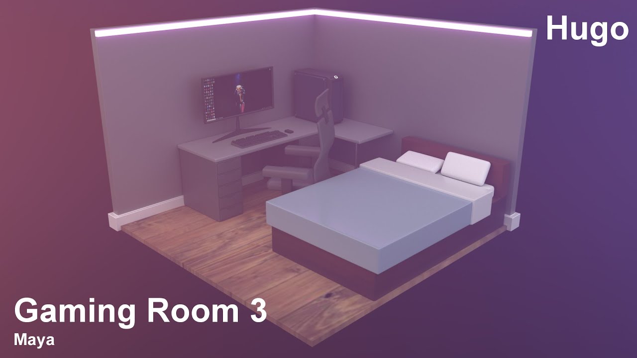 [Maya] Gaming Room 3 - YouTube
