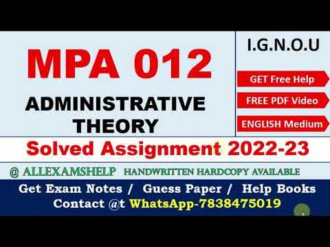 IGNOU MPA 012 SOLVED ASSIGNMENT for 2022-23 | IGNOU Handwritten Assignment 2022-23 | @7838475019 ...