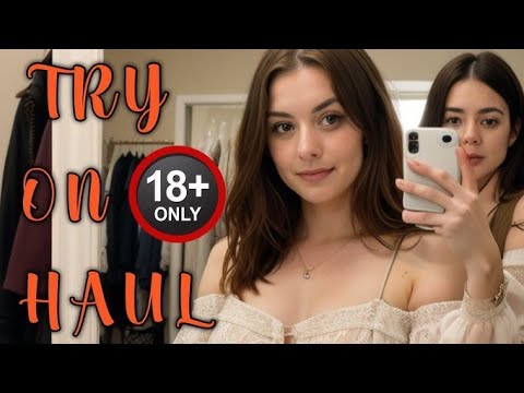 [4K USA] See through transparent try on haul | transparent dress ...