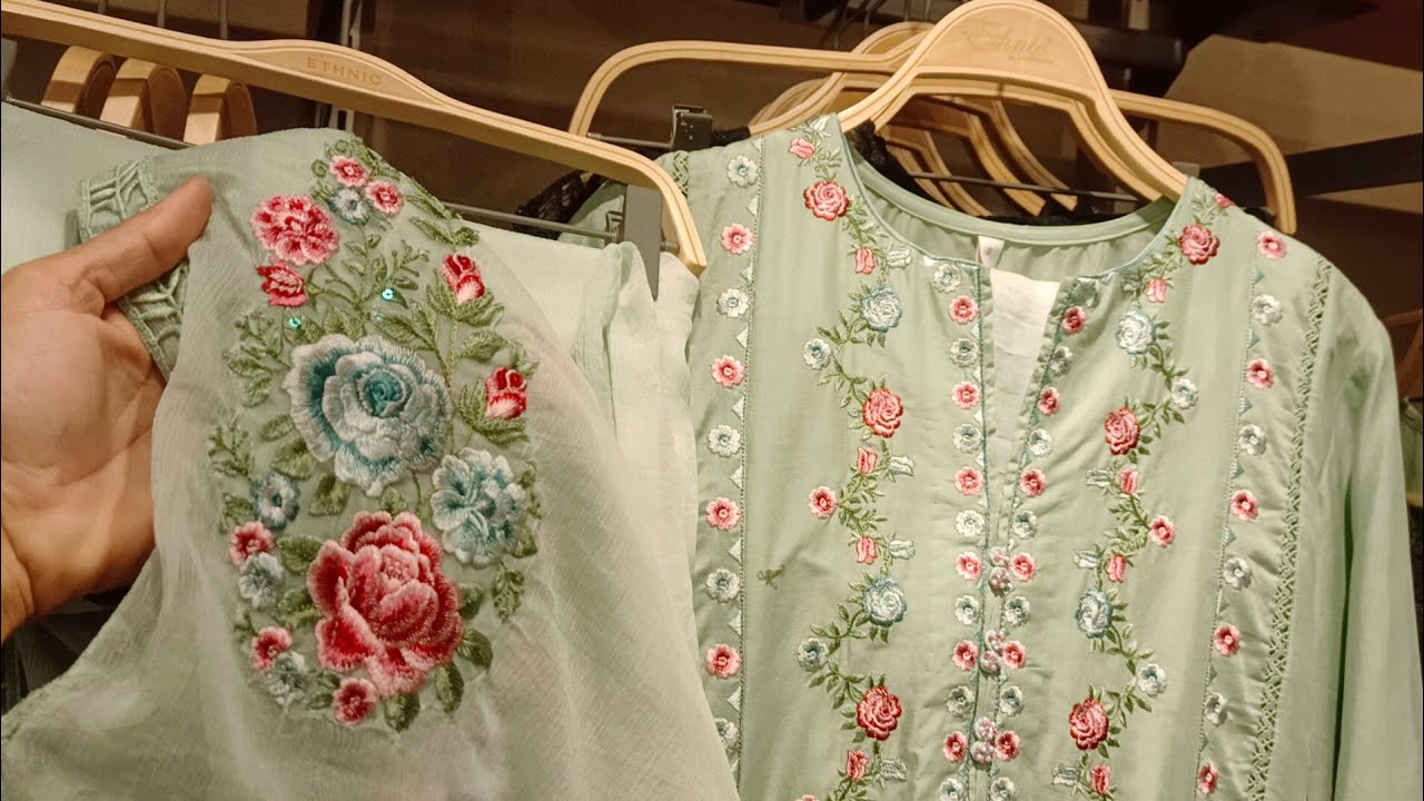 Ethnic new collection 2024 || Embided 3pc Ready to wear & 2pc today ...