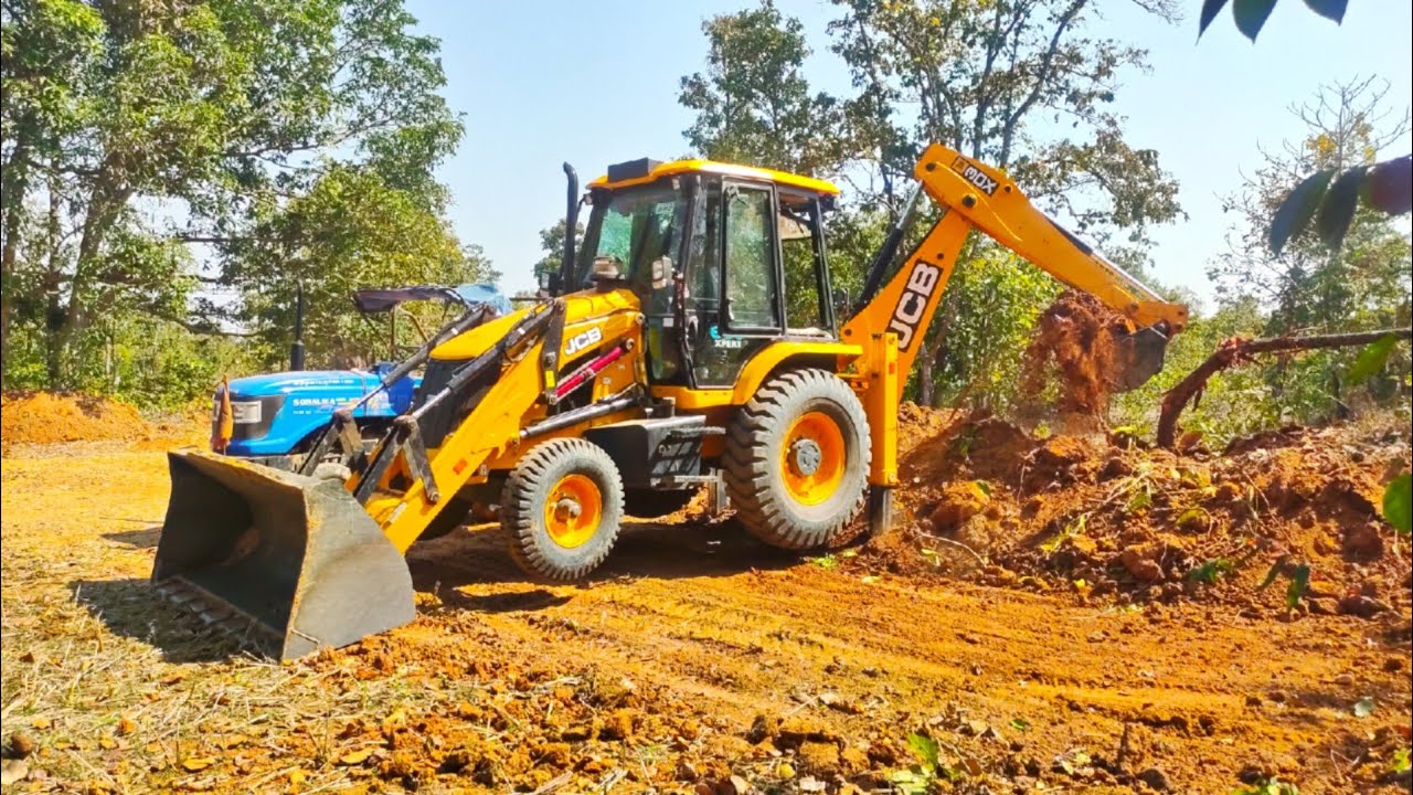 JCB Backhoes Loader Video Making Farm🌲 JCB Working Big Farm With Many ...