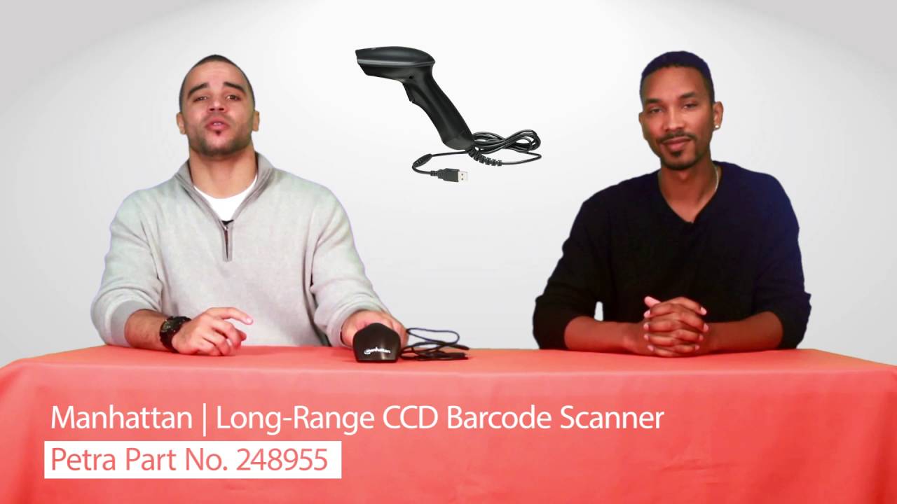 Manhattan 460835 Long-Range CCD Barcode Scanner - YouTube