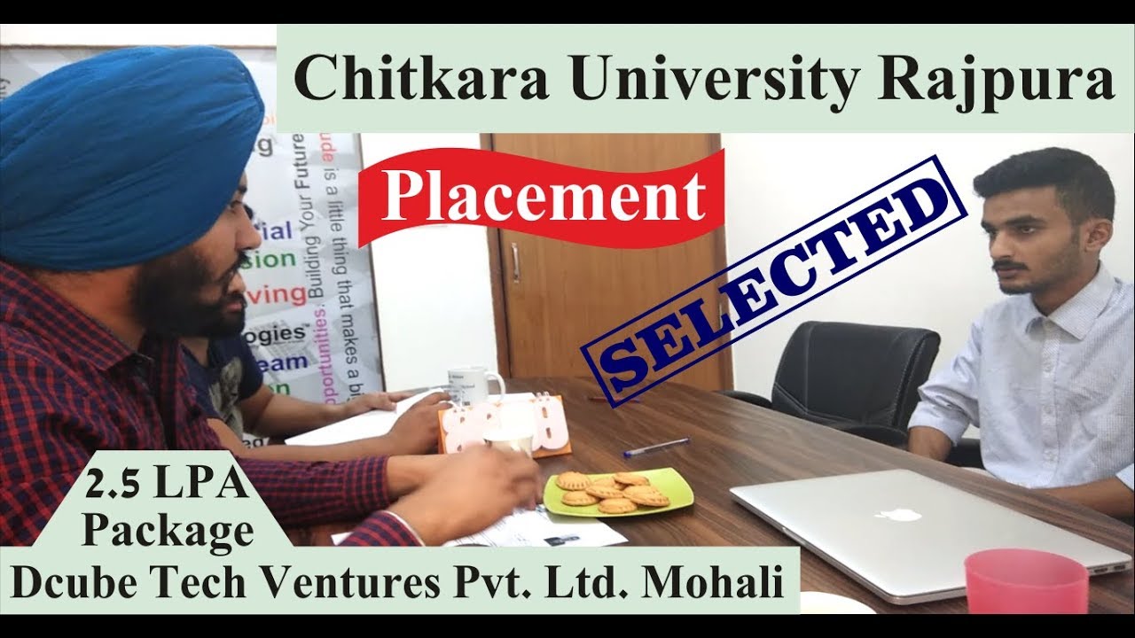 Chitkara University Rajpura Student Placement At Dcube Tech Ventures ...