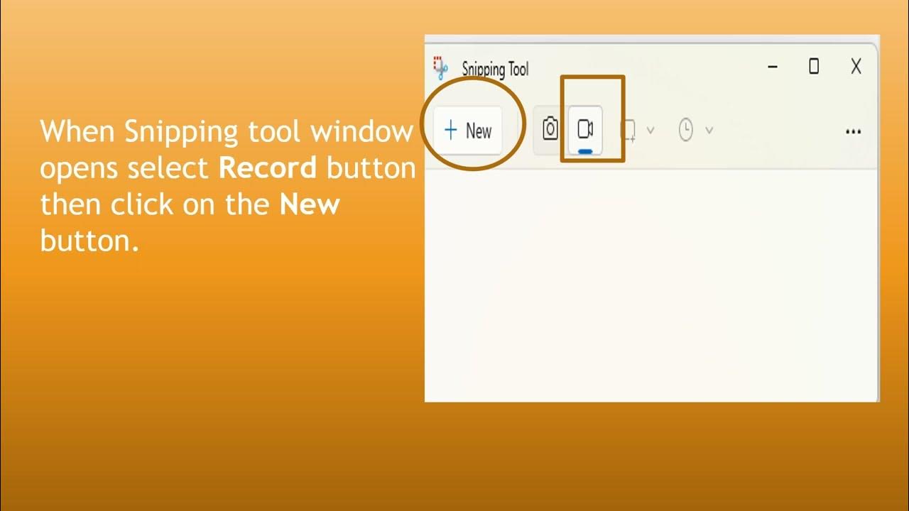 How to record window screen using Snipping tool - YouTube