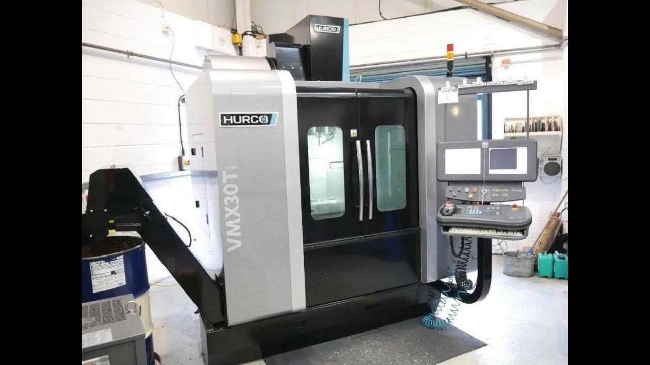 A running HURCO VMX 30TI 3 AXIS CNC VERTICAL MACHINING CENTRE - YouTube