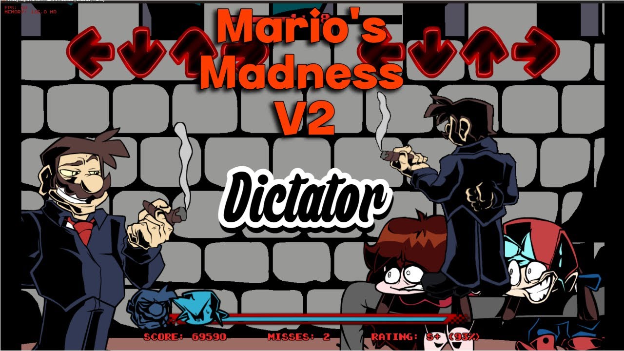 Friday Night Funkin - Mario's Madness V2 - Dictator - YouTube