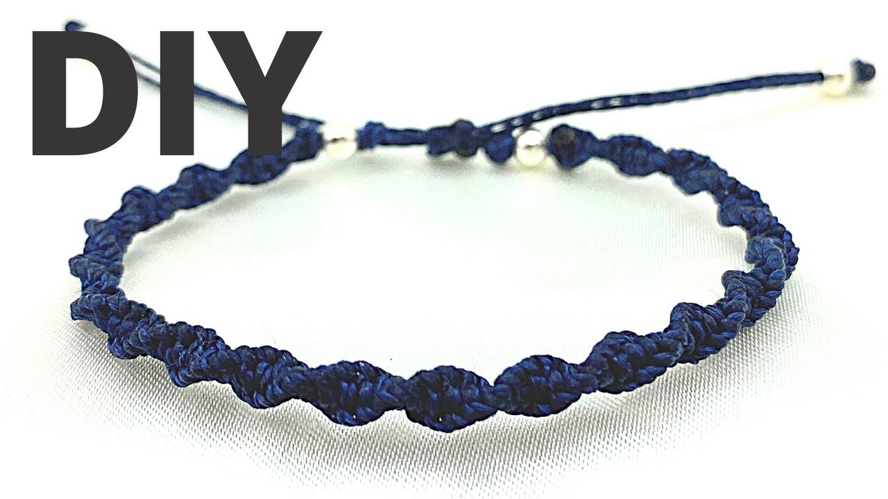 【For Beginners 】DIY Macrame Bracelet Tutorial 【Step by Step】 - YouTube
