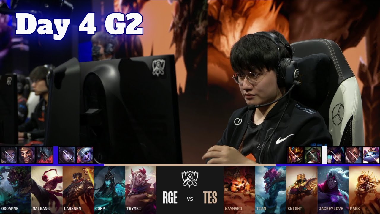 RGE vs TES | Day 4 LoL Worlds 2022 Main Group Stage | Rogue vs Top ...