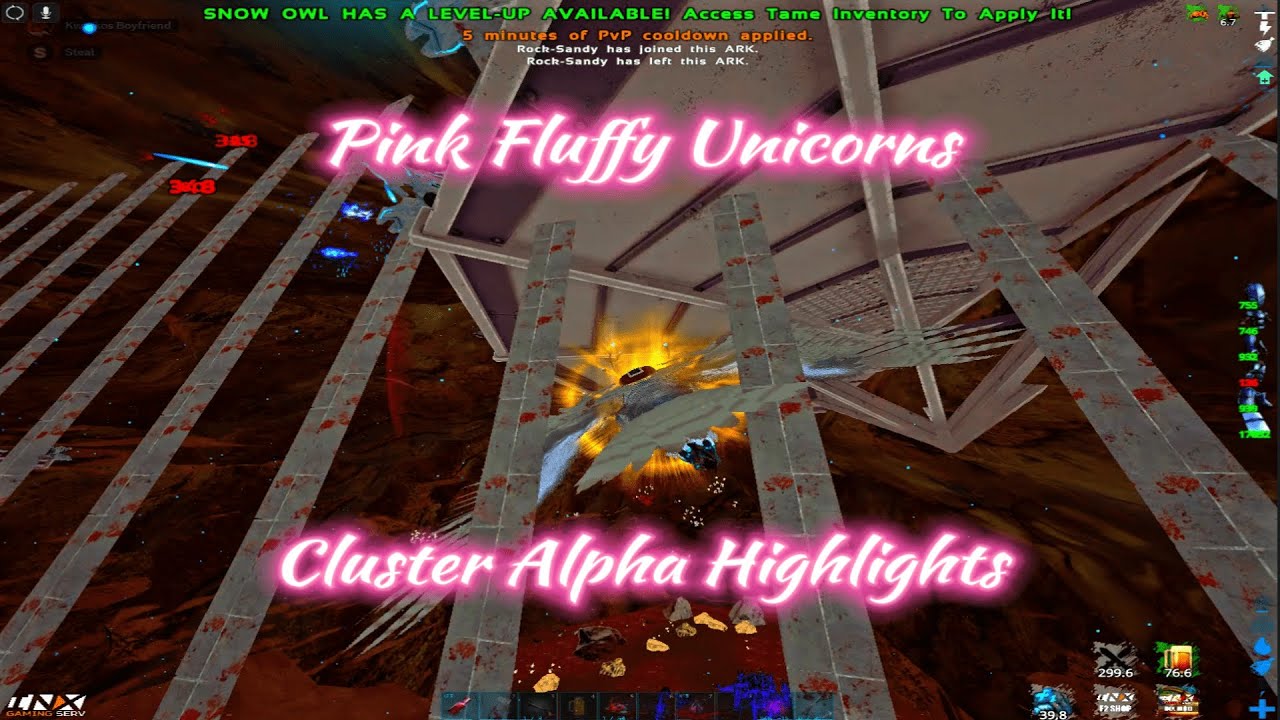 Pink Fluffy Unicorns | Cluster Alpha | Season Highlights | Ark Unofficial PVP | INX - YouTube