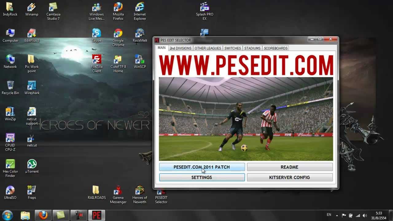 การตั้งค่า PES EDIT ครับ ของ PES2011 - YouTube