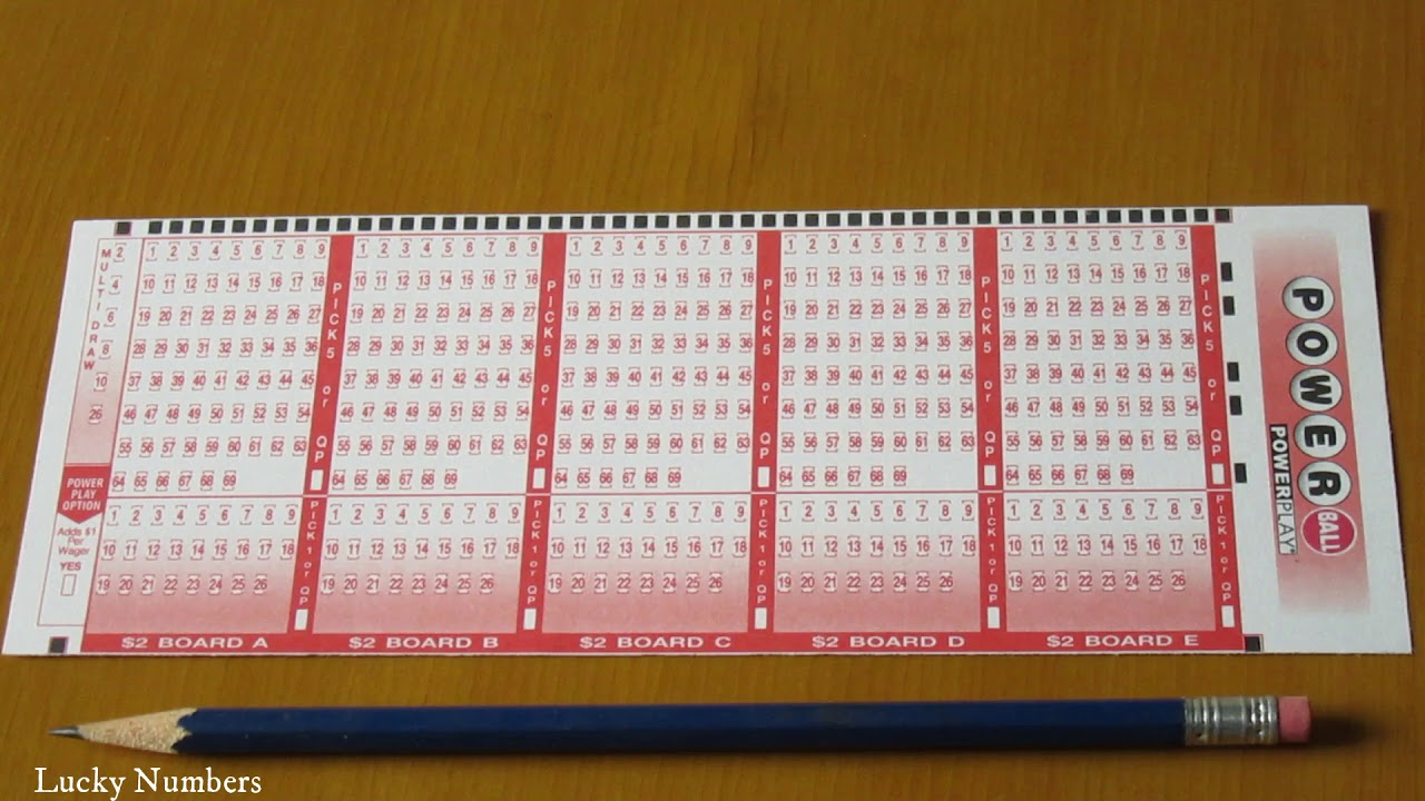 Powerball Lottery Slip Ticket - YouTube