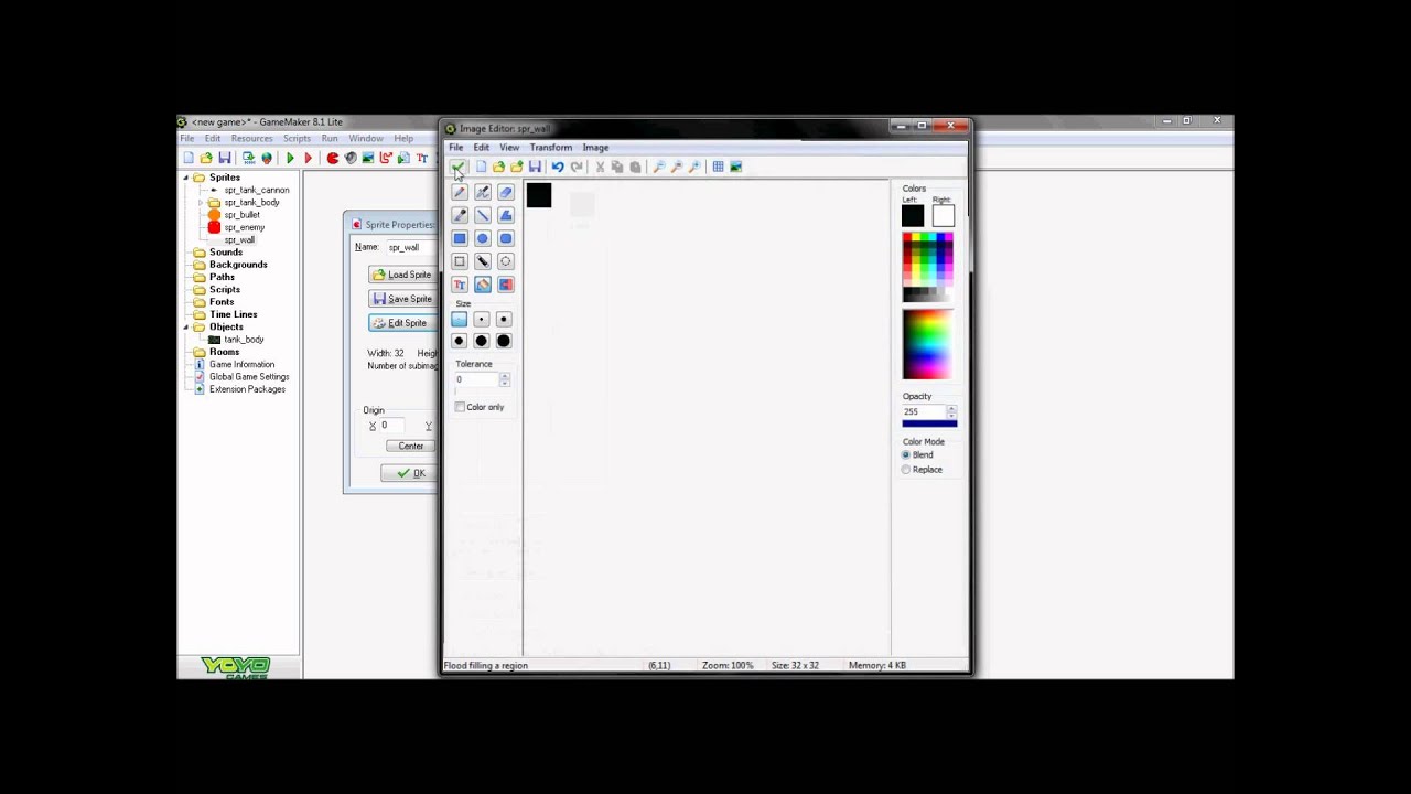 game maker tutorial: tank games part 1 - YouTube