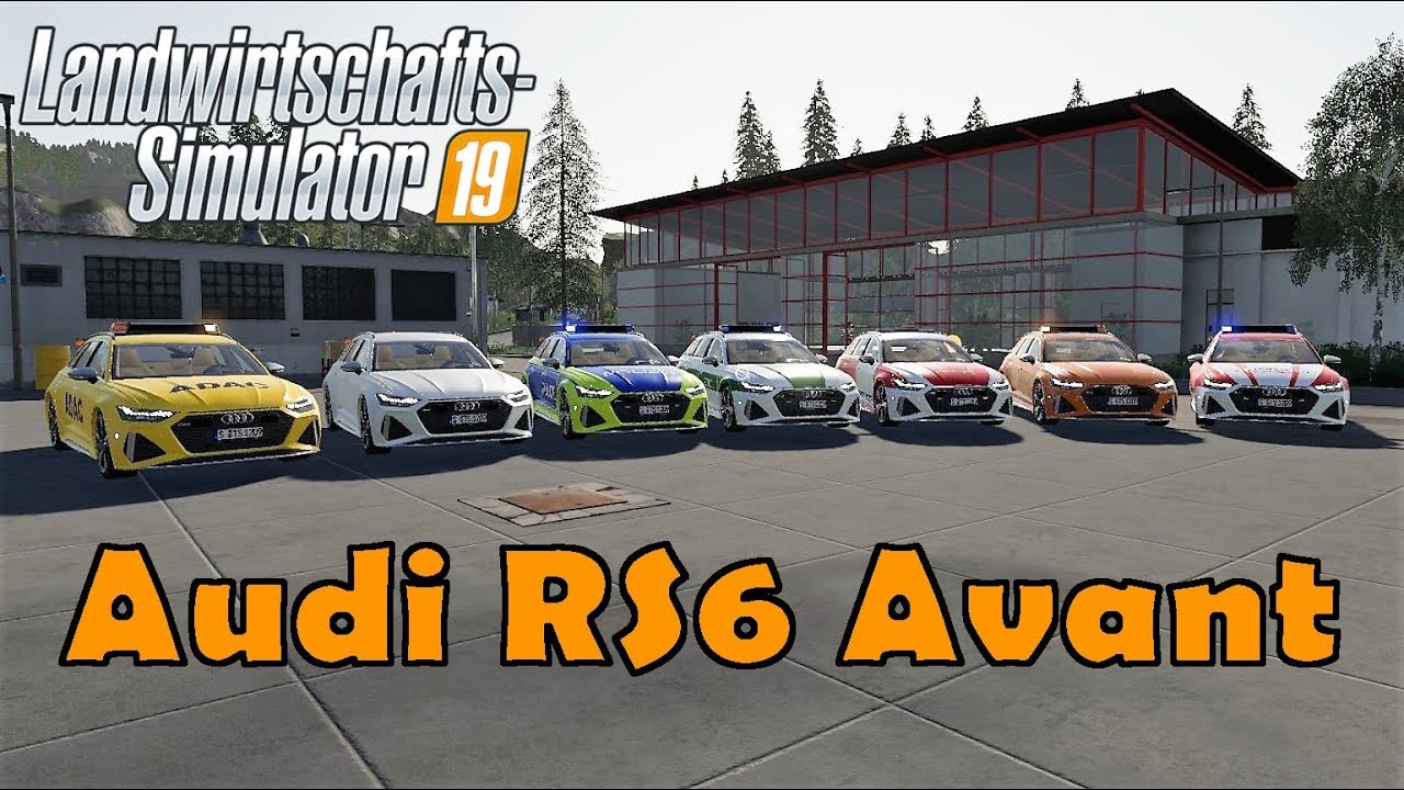Autos LS19 - Audi RS6 Avant 2020 Polizei, Feuerwehr, ADAC, Notarzt ...