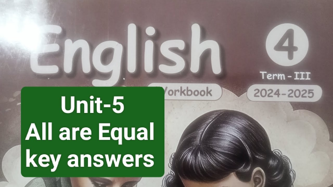 4th std term-3 English workbook unit-5 All are equal key answers..2024 ...