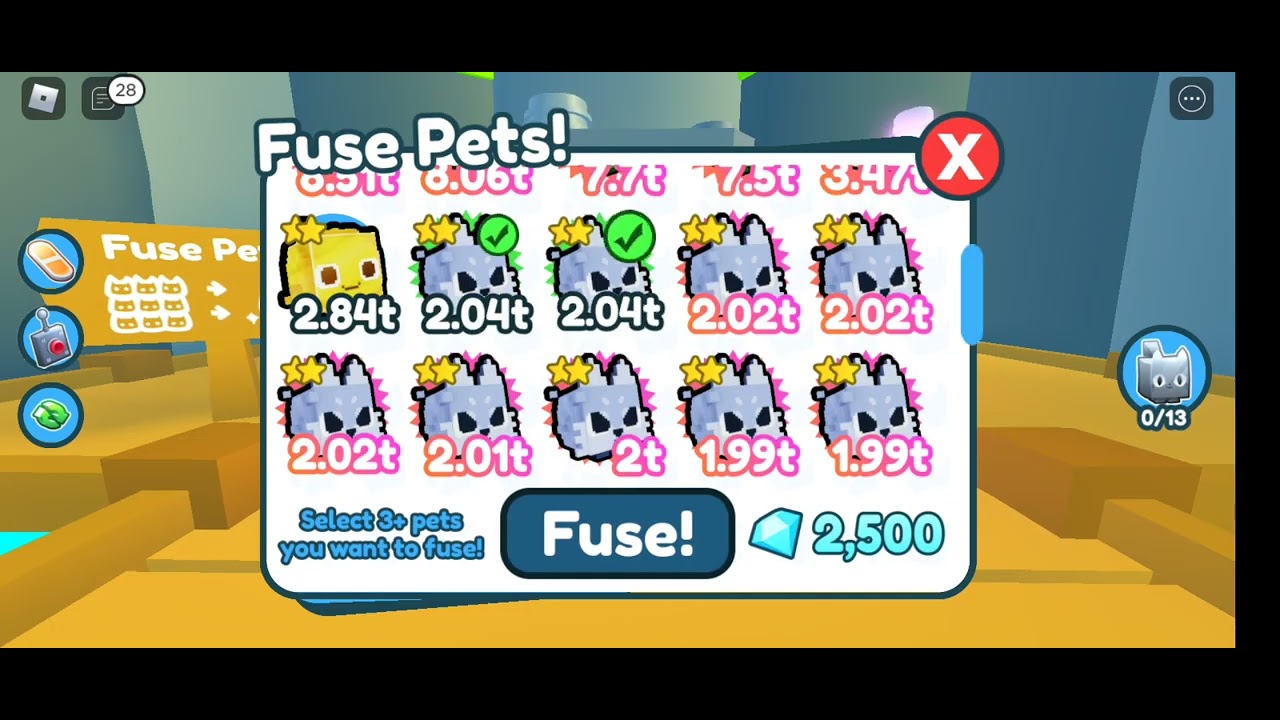 Fusing 3 Pixel Wolf | Pet Simulator X - YouTube