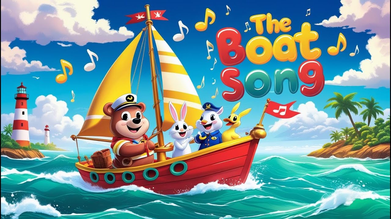 The Boat Goes Splash Splash Splash R1E1108 | Fun Boat Song for Kids ...