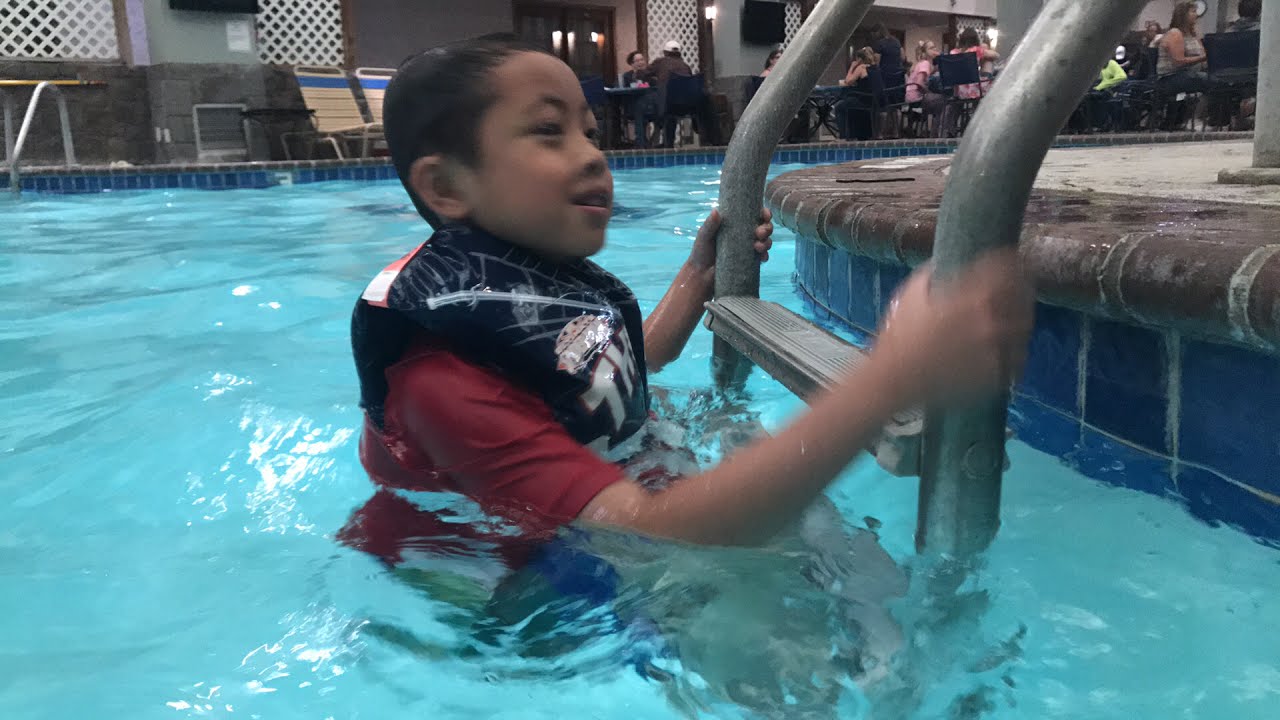 Dexter finally gets to swim - YouTube