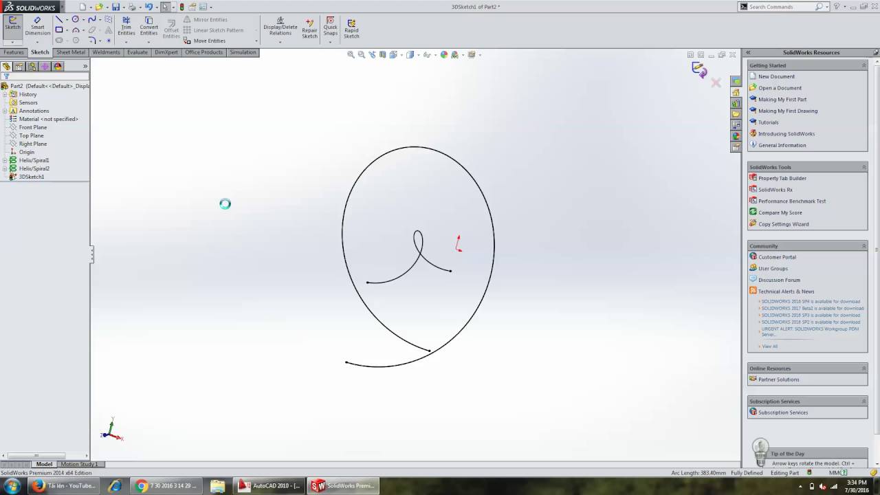 KHAI TRIỂN CÁNH VÍT TRONG SOLIDWORKS - YouTube