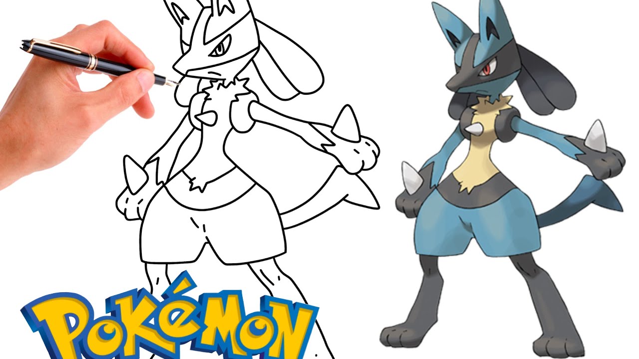 How To Draw LUCARIO POKEMON #448 | Generation 4 - YouTube
