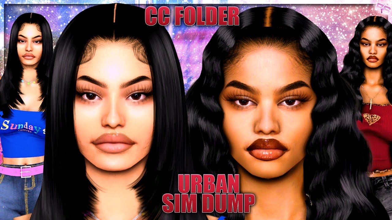 URBAN SIM DUMP 62 💎 - CC & SIM DOWNLOAD | Sims 4 CAS - YouTube
