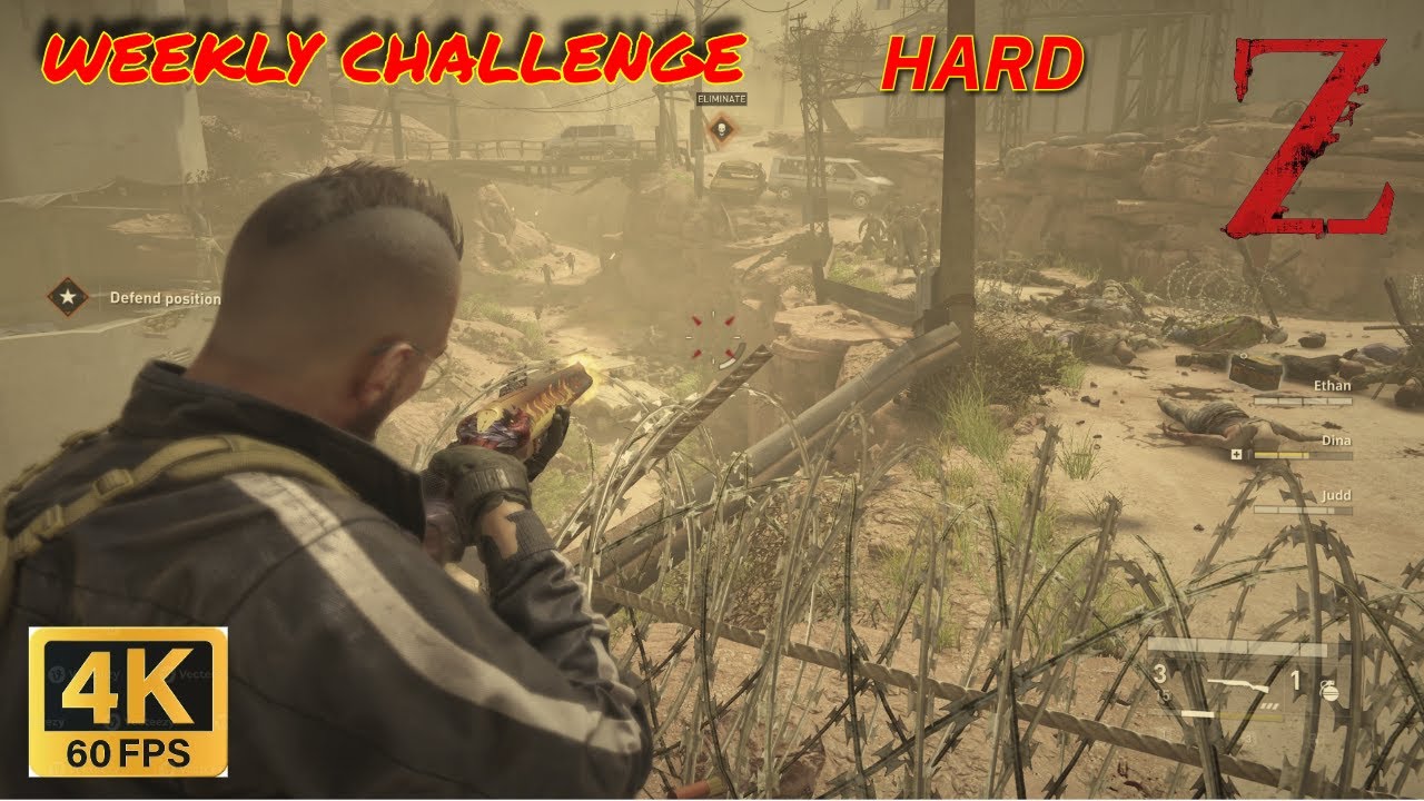 World War Z Hard Weekly Challenge 1UP Exterminator/Gunslinger 4K 60FPS ...