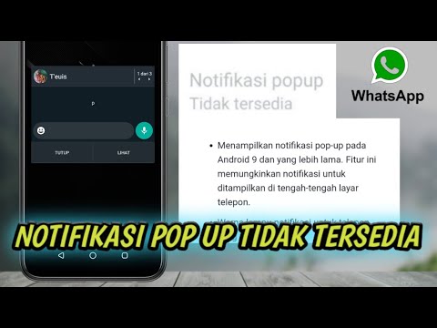MENGAPA NOTIFIKASI POP UP WHATSAPP TIDAK TERSEDIA - YouTube