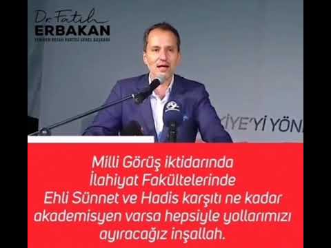 Dr.Fatih Erbakan ehlisünnet ve hadis karşıtlarıyla yollarımızı ayıracağız.