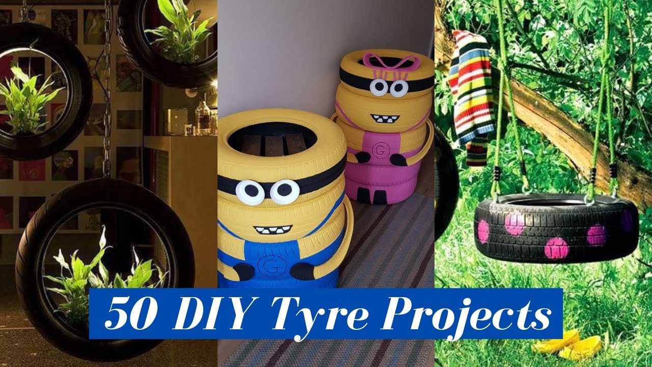 DIY Tyre Decorations from Scrap - YouTube