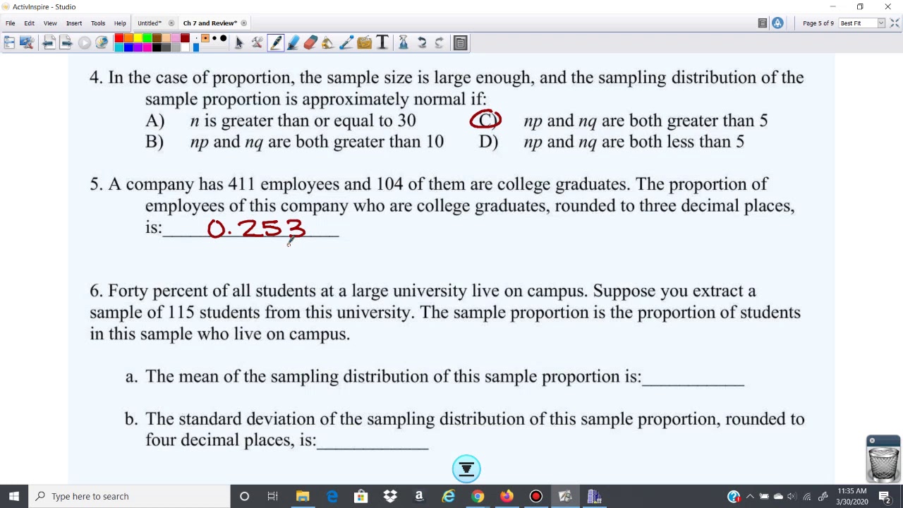 More problems using sample proportions - YouTube