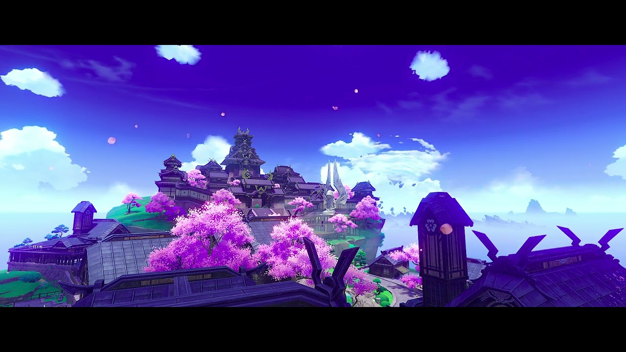 [Genshin Impact] Shogun Castle From Inazuma City Animated Wallpaper ...
