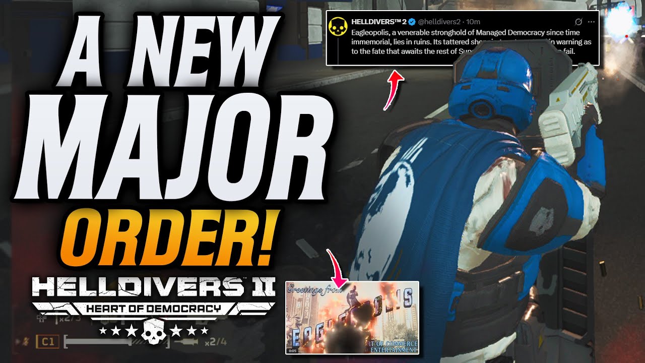 🔴Helldivers 2 OM\G Eagleopolis Has Fallen! Levelling All SMG's! - YouTube