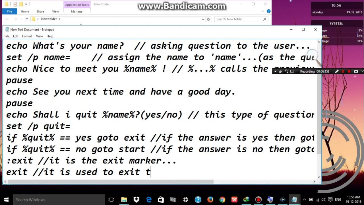 Create your own chatting program with notepad - YouTube