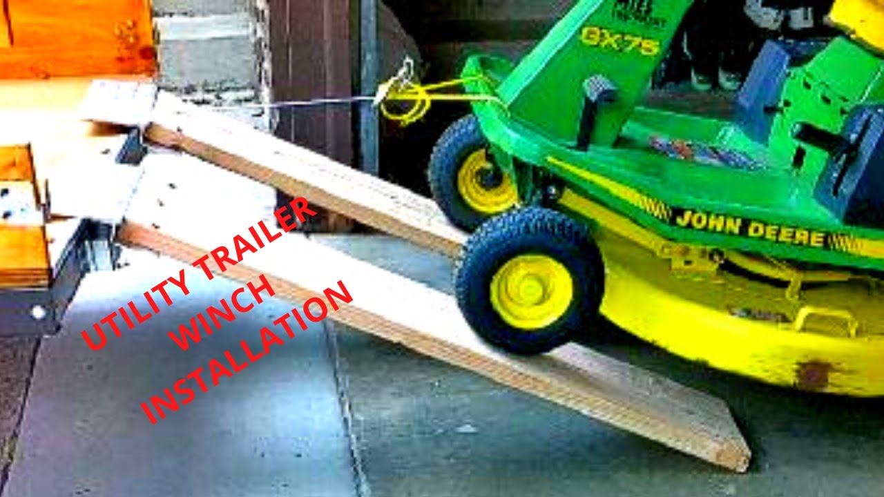 INSTALL A WINCH ON A UTILITY TRAILER - YouTube