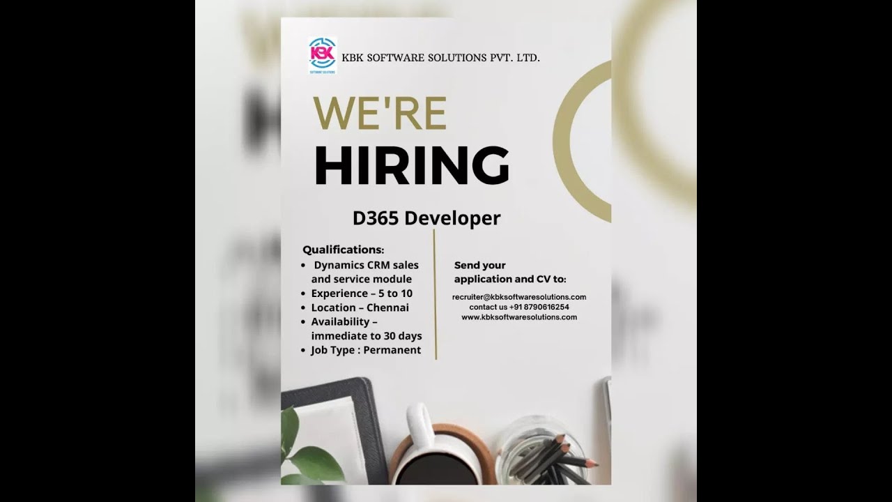 NEW JOB OPENINGS FOR D365 DEVELOPER - YouTube