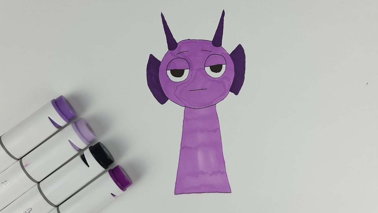 How to draw Durple (Incredibox Sprunki) | 100 Days Drawing Challenge ...