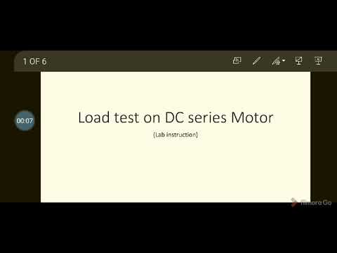 Lab instruction for Load test on DC series motor - YouTube