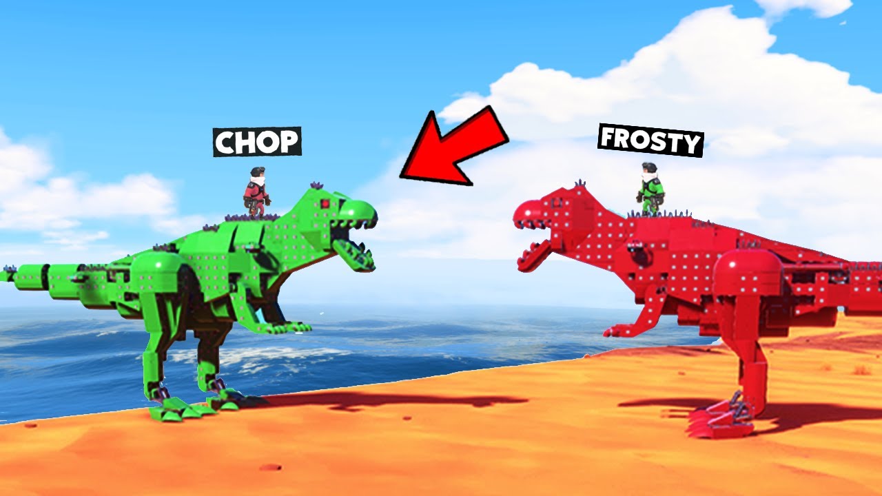 CHOP BUILT A SUPER DANGEROUS ROBOT T-REX IN TRAILMAKERS - YouTube