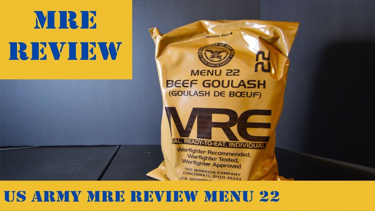 MRE Review US Army MRE Menu 22 Beef Goulash MRE Review - YouTube