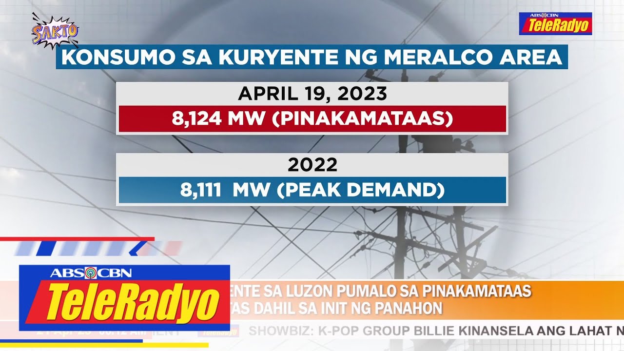 Konsumo sa kuryente sa Luzon pumalo sa pinakamataas na antas dahil sa ...