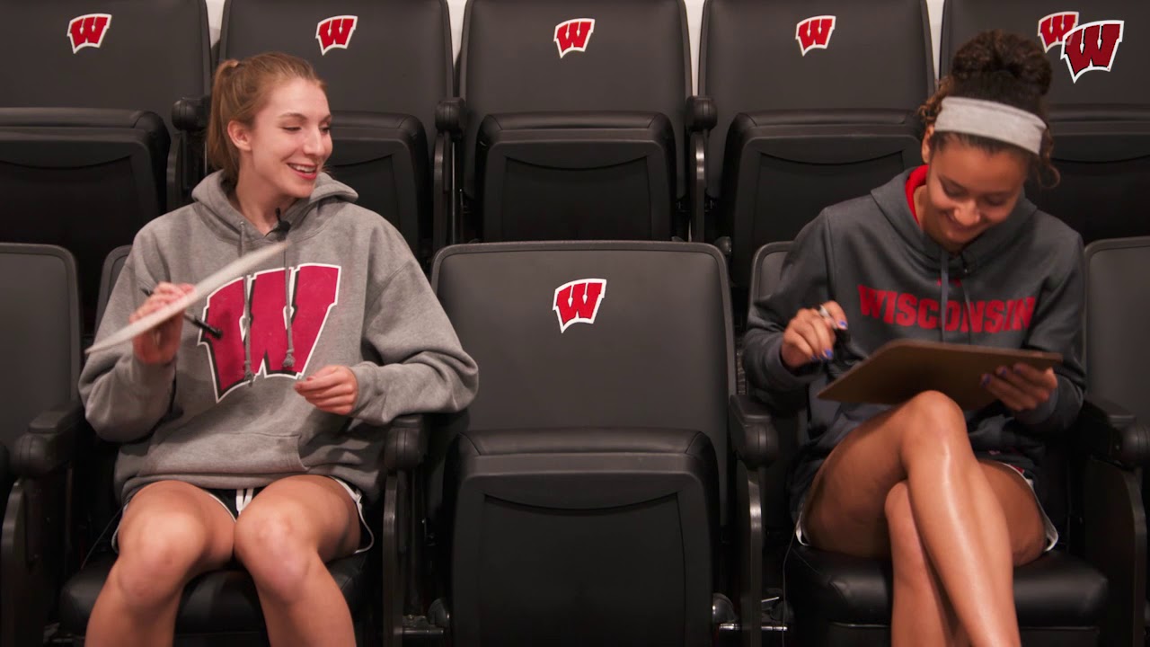 Badgers Play the Newlywed Game: Sydney Hilley and Tionna Williams - YouTube