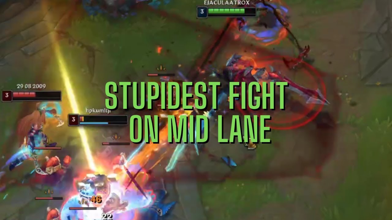 Stupidest Fight on Mid lane - YouTube
