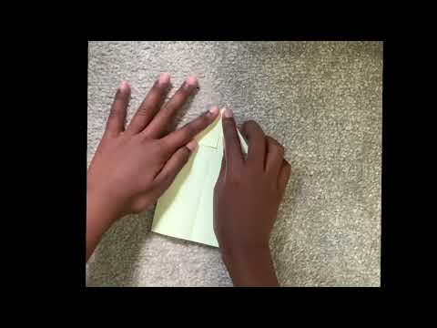 How to make a paper airplane with a sticky note - YouTube