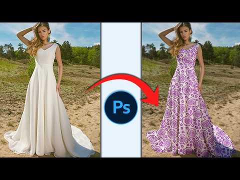 Comment ajouter un motif sur une robe dans Photoshop. - YouTube