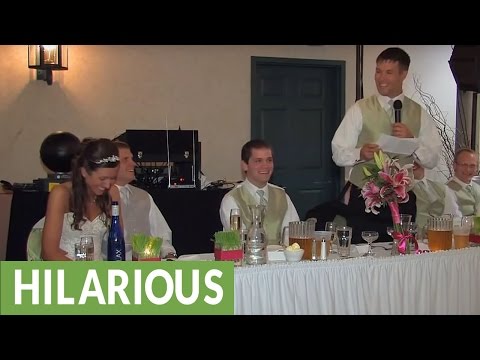 Brother of the bride delivers hilarious wedding toast