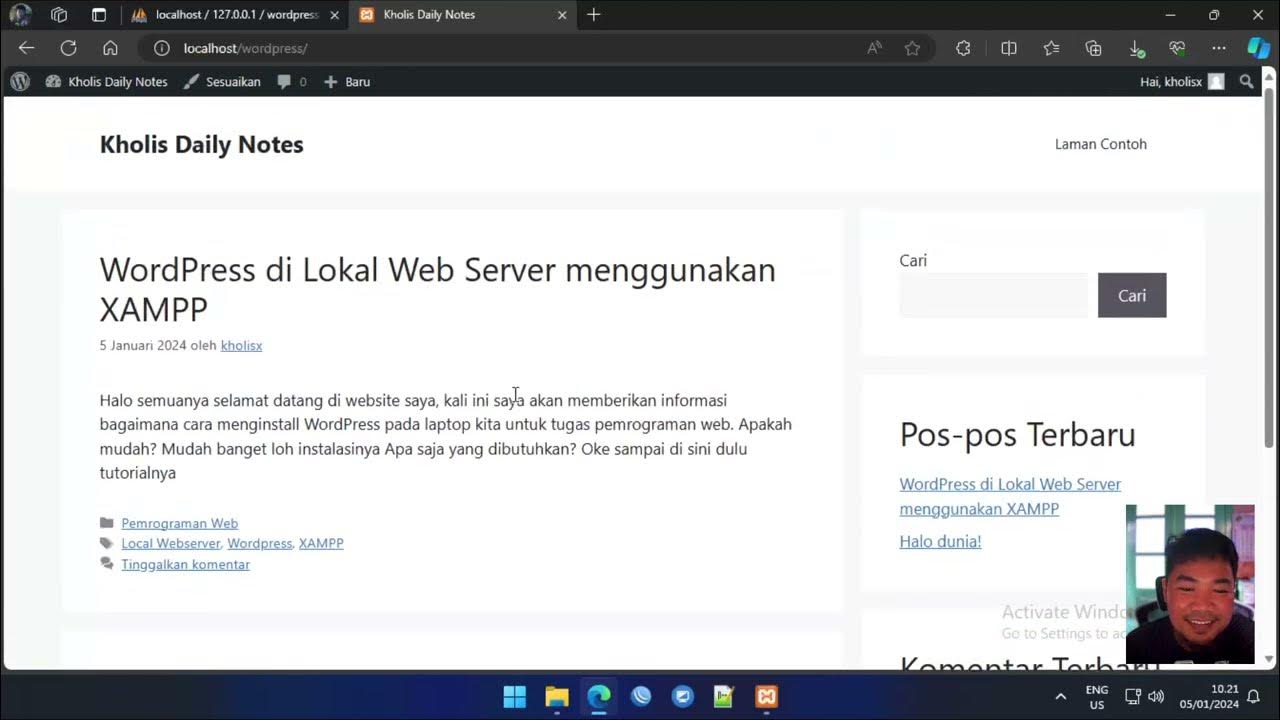 Cara Install Wordpress pada Web Server Lokal XAMPP - YouTube